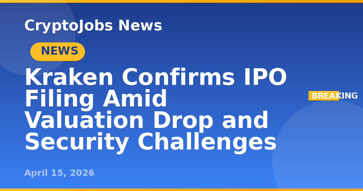 Kraken Confirms IPO Filing Amid Valuation Drop and Security Challenges ...