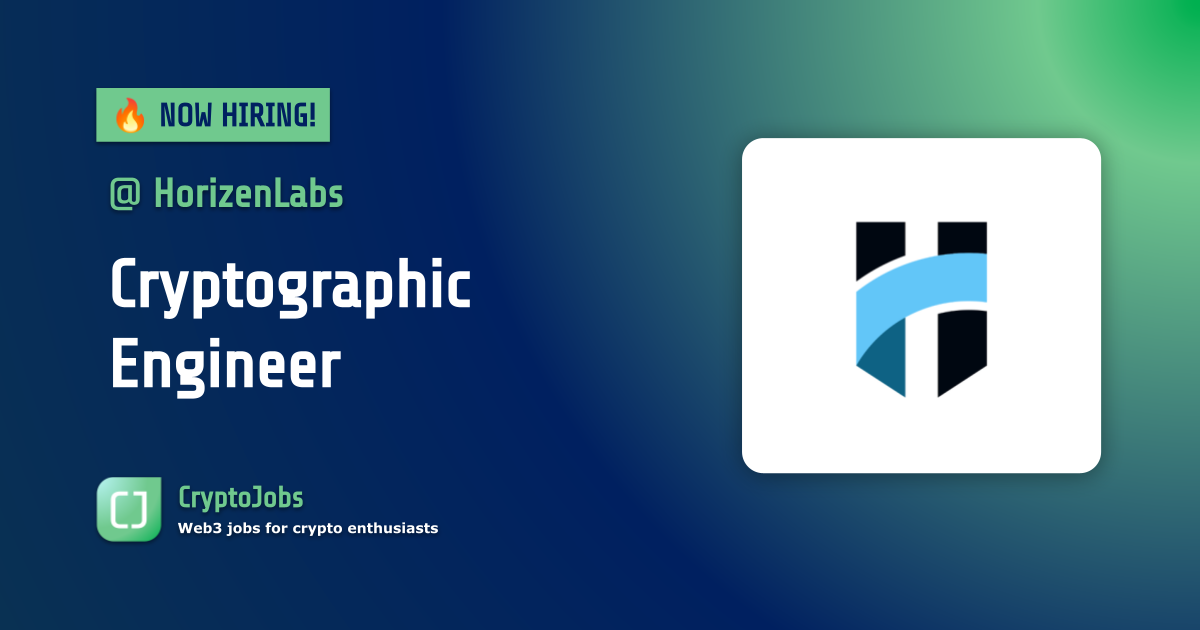 Cryptographic Engineer Job at Horizen Labs