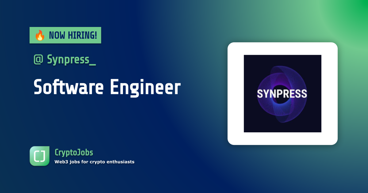 Software Engineer Job at Synpress