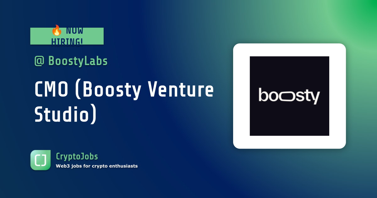 CMO (Boosty Venture Studio) Job at Boosty Labs