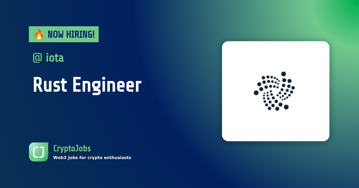 Rust Engineer Job at IOTA Foundation