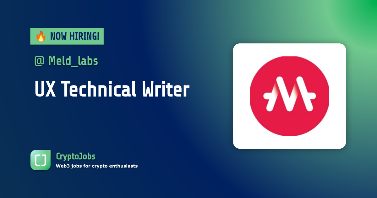 UX/Technical Writer Job at MELD