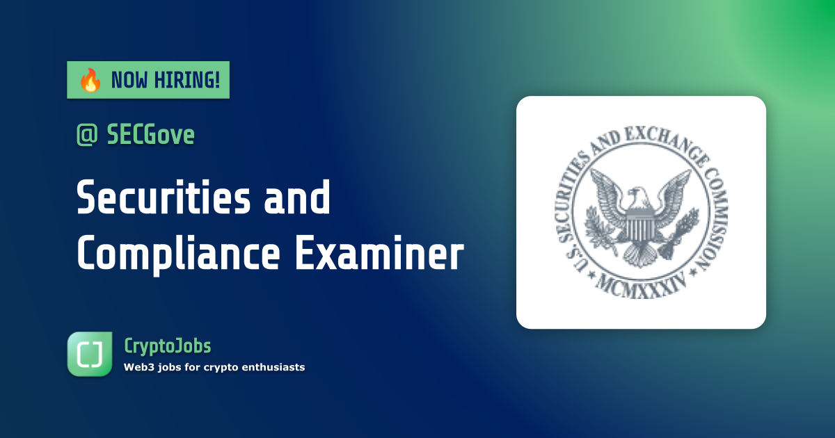 Securities and Compliance Examiner Job at U.S. Securities & Exchange ...