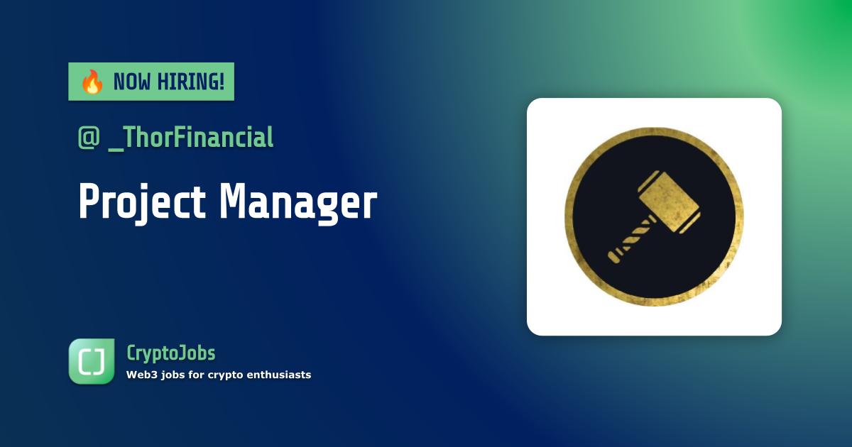 Project Manager Job at ThorFi