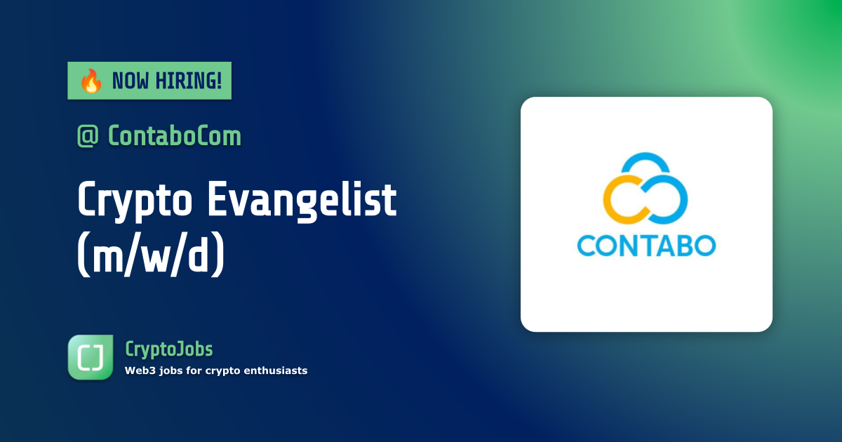 Crypto Evangelist (m/w/d) Job at Contabo GmbH