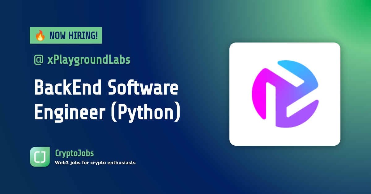 Backend Software Engineer (Python) Job at Playground Labs