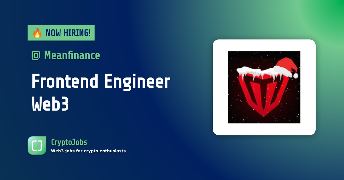 Frontend Engineer Web3 Job at MEAN