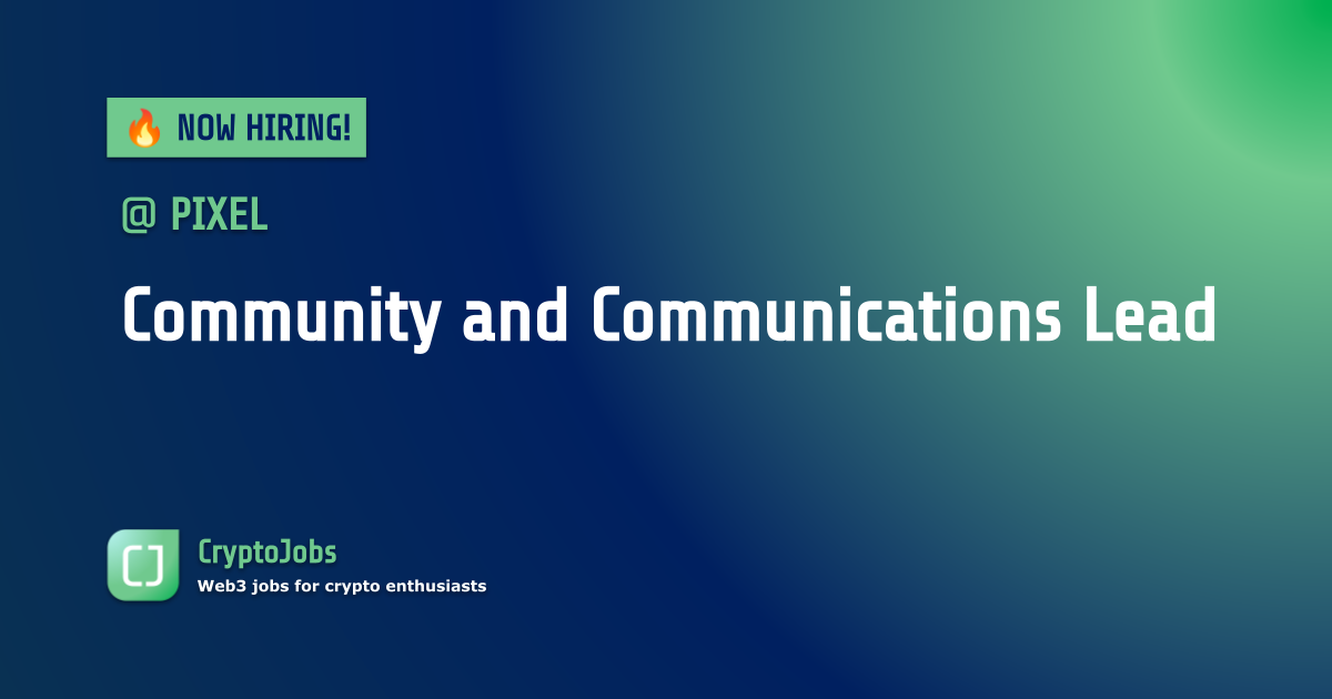 Community & communications Lead at Pixel | $6000k-9000k | New York or ...