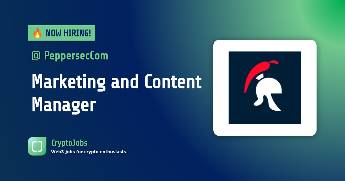 Marketing and Content Manager Job at Peppersec Inc