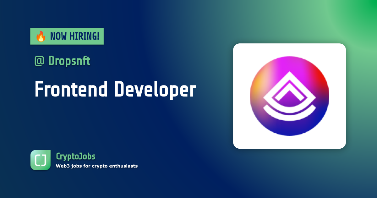 Web3 Frontend Developer Job at Drops DAO